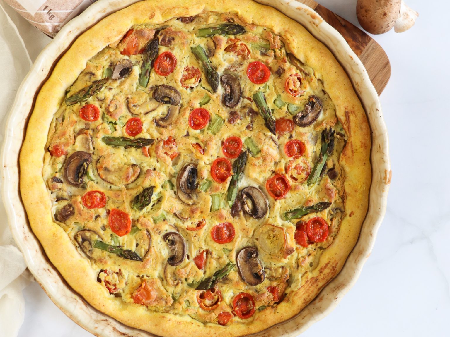 Vegan vegatable quiche